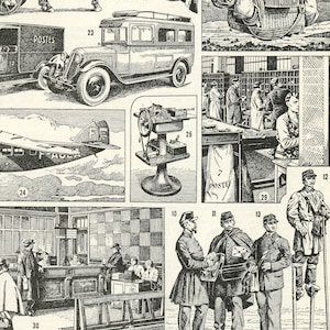 1936 Old Postal Service Print. Vintage Post Office Decor. Gift for ...