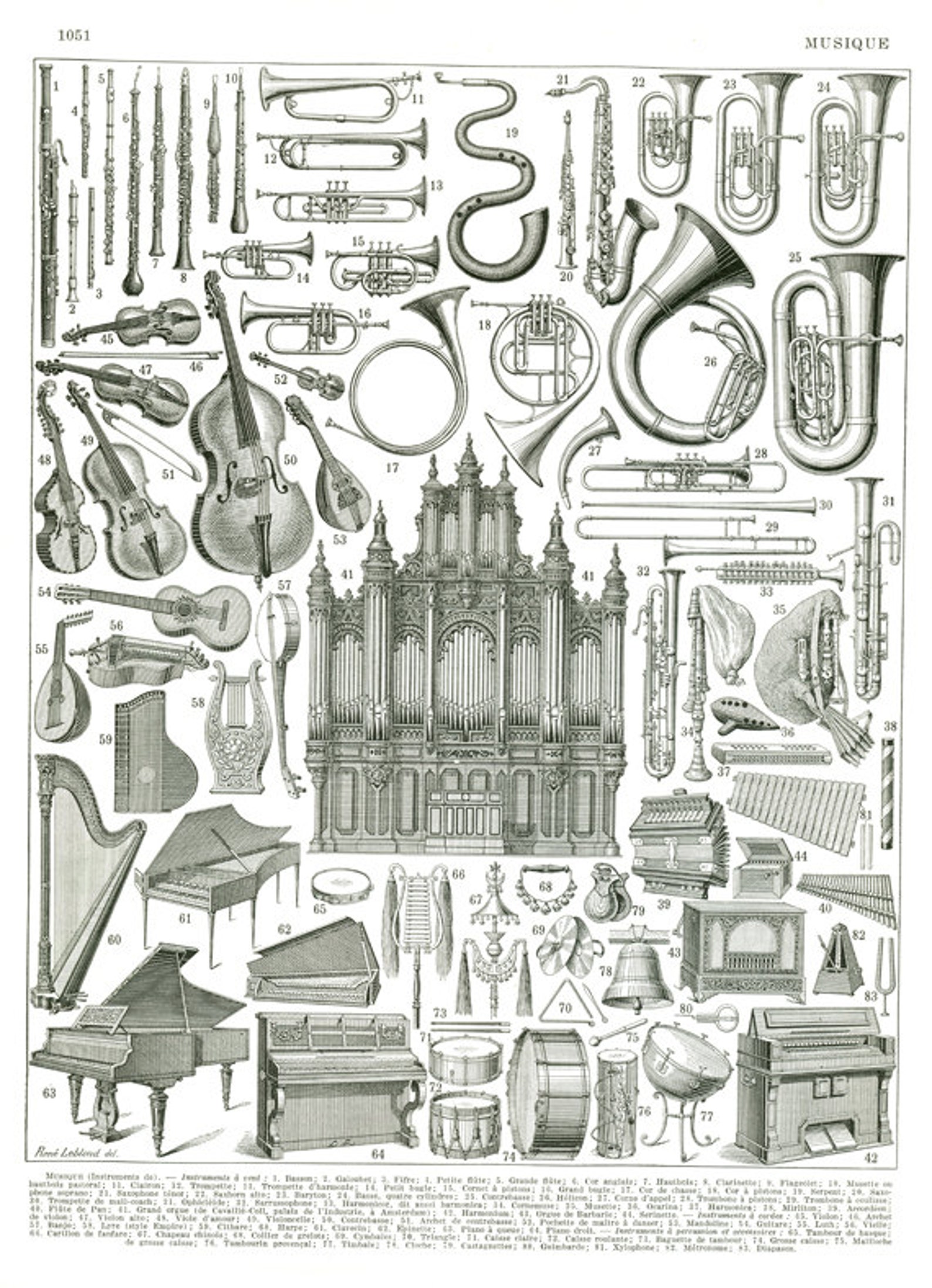 Musical Instrument Poster 1936 Vintage Music Print Gift for - Etsy