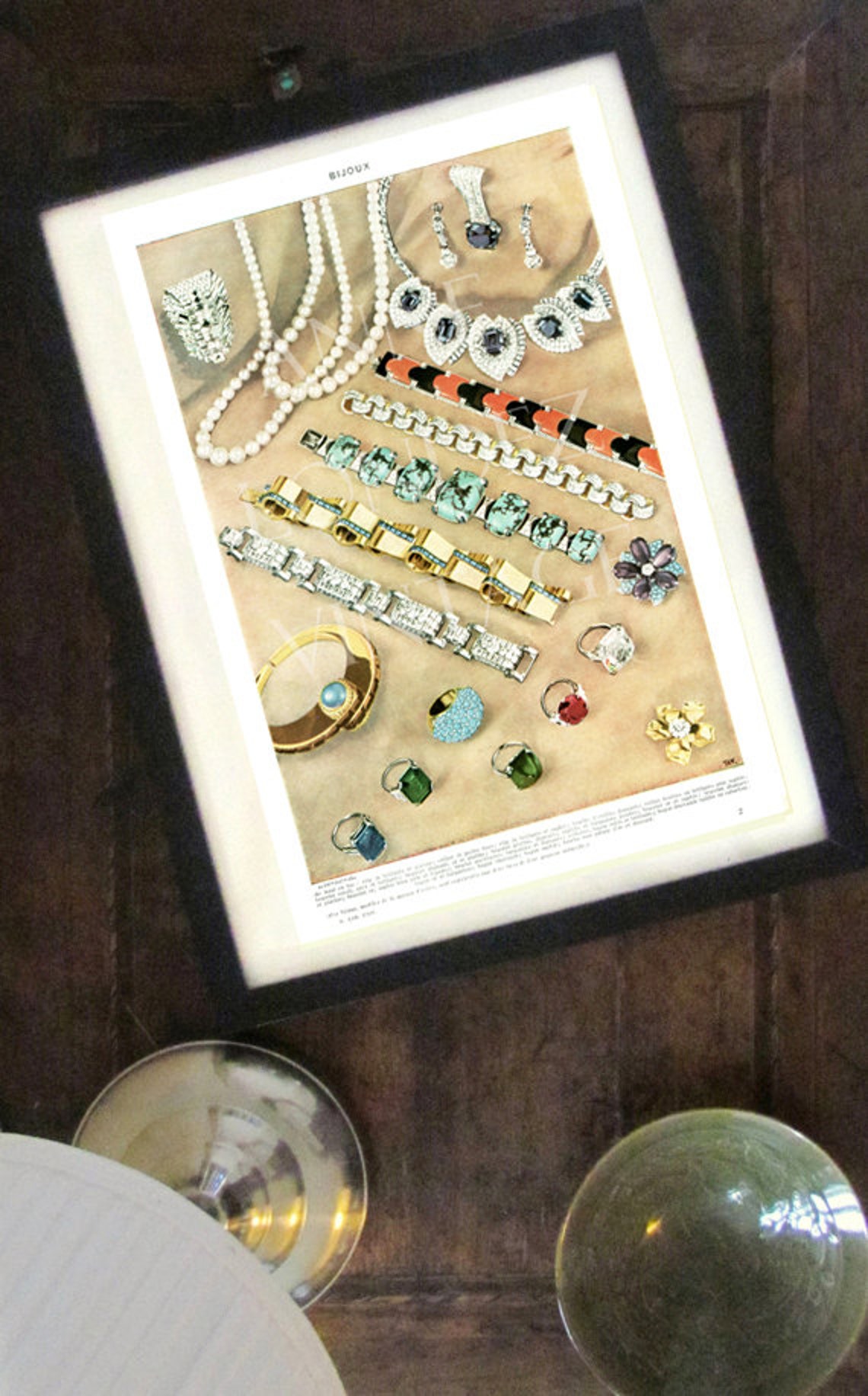 1948 Vintage Jewelry Print Antique Jewelry Poster Diamond - Etsy