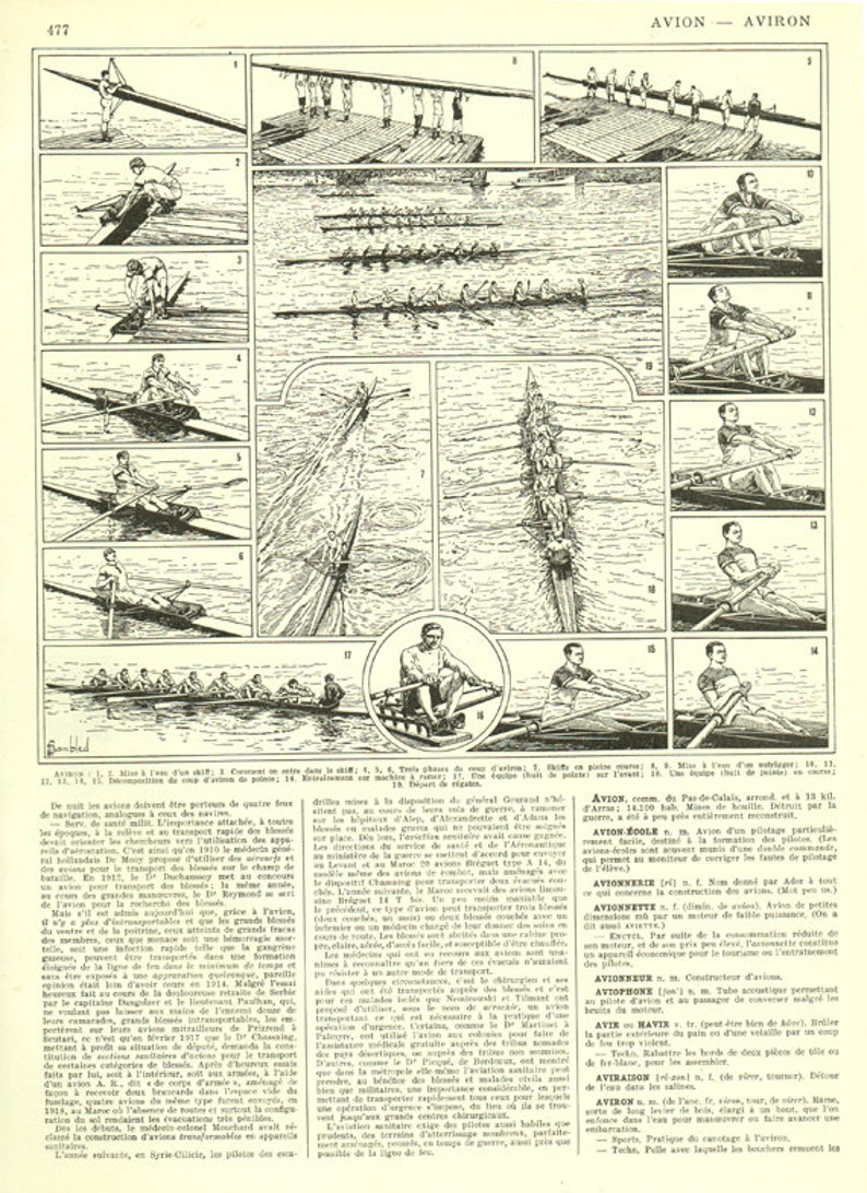 Rowing Poster 1936 Vintage Rowing Print Rowing Art Vintage - Etsy