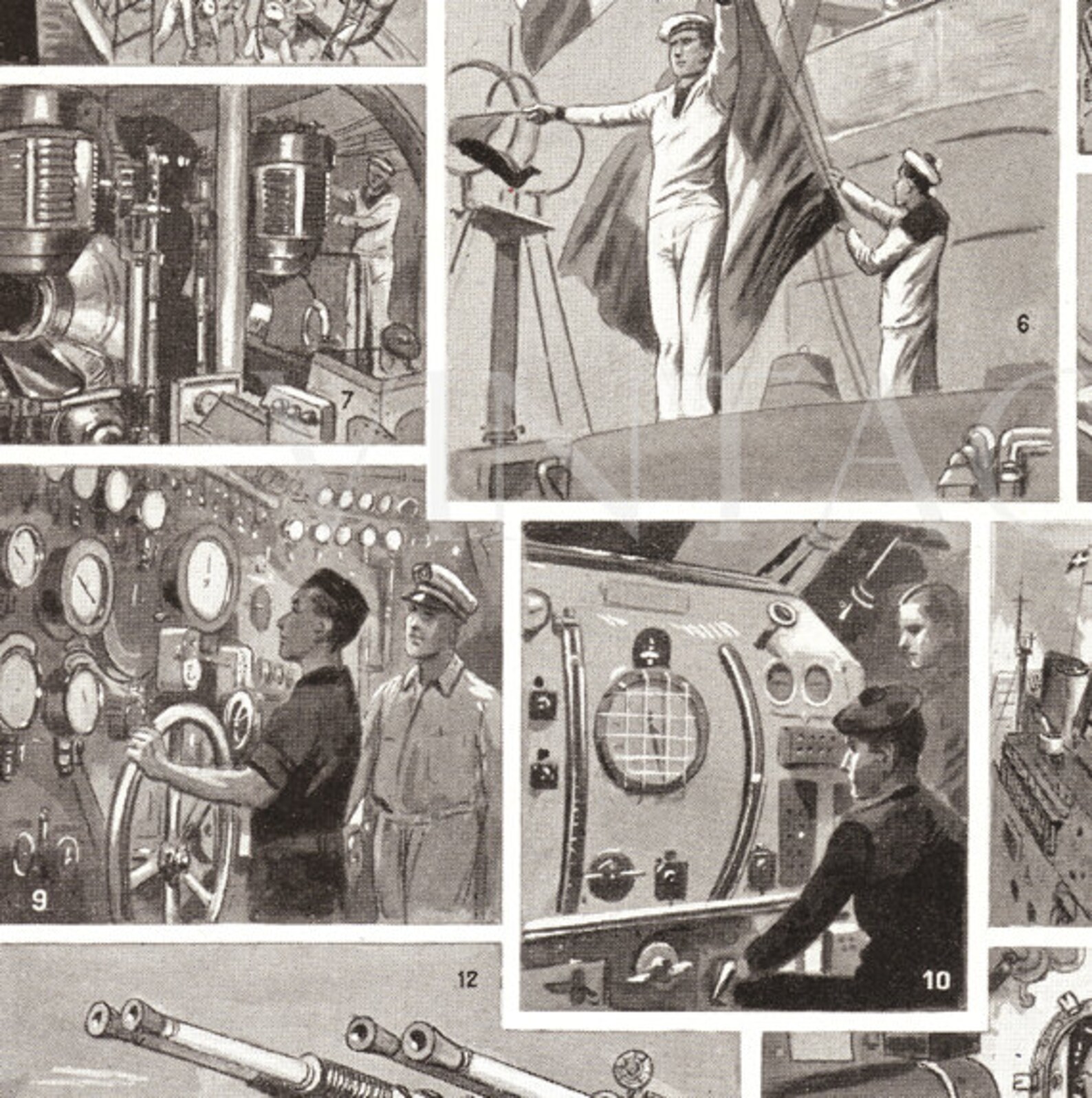 NAvy military decor 1948 Vintage navy uniform wall art print | Etsy