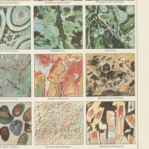 1908 Rocks Print. Vintage, Antique Geology Poster Rocks Decor. Rocks ...