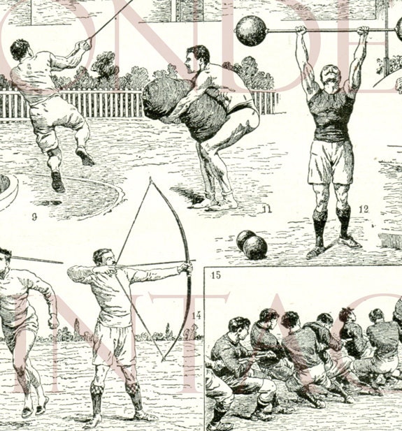 1922 Vintage Sports Wall Art Sports Poster Olympic Games | Etsy