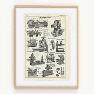 1938 Antique Metal Working Tools Print. Mechanics Teacher Gift ...