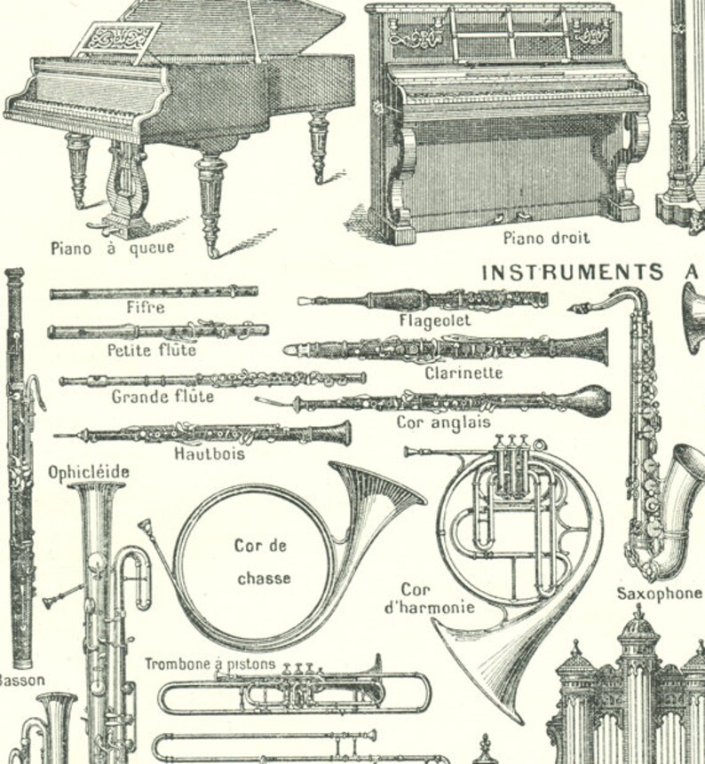 1922 Vintage Musical Instruments Poster Music Wall Art Music - Etsy