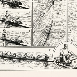 Large Personalized Rowing Art. Vintage Rowing Poster Rowing - Etsy