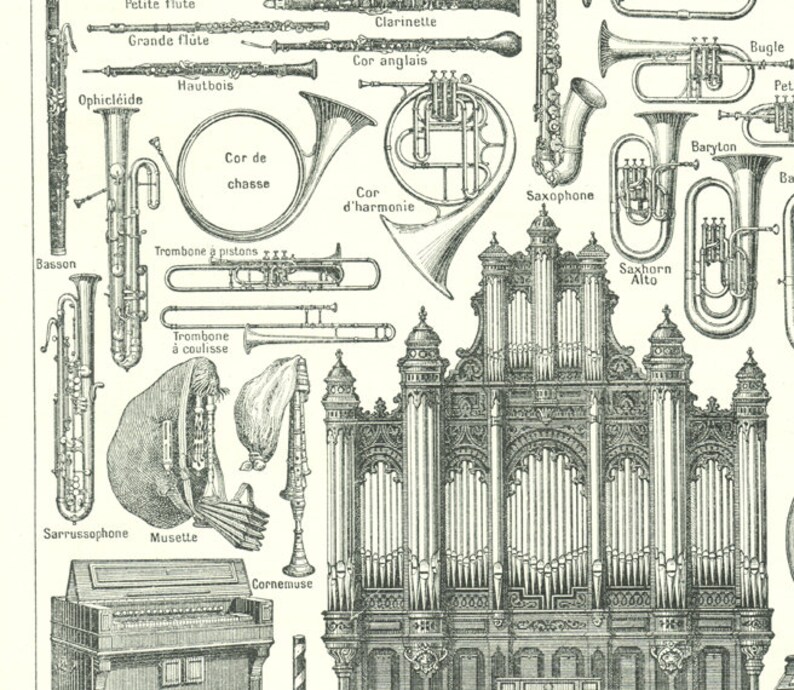 1922 Vintage Musical Instruments Poster Music Wall Art Music - Etsy