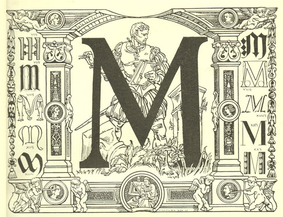 Letter M Door Decor 1936 Vintage Initial M Monogram Initial M Vintage ...