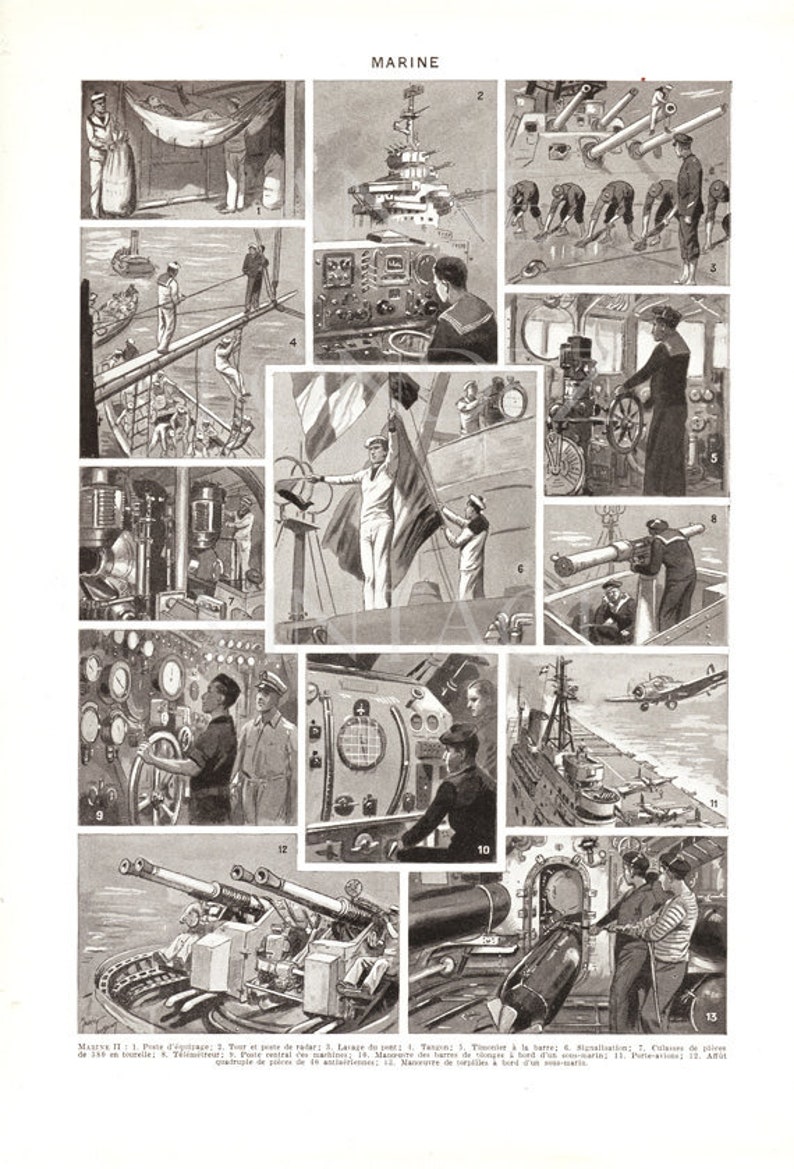 NAvy military decor 1948 Vintage navy uniform wall art print | Etsy