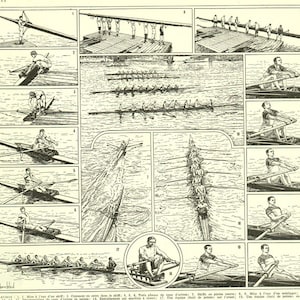 Rowing Poster 1936 Vintage Rowing Print Rowing Art Vintage Rowing Gift for Rowers Rowing Decor ...