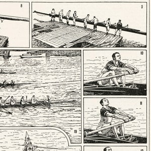 Large Personalized Rowing Art. Vintage Rowing Poster Rowing - Etsy