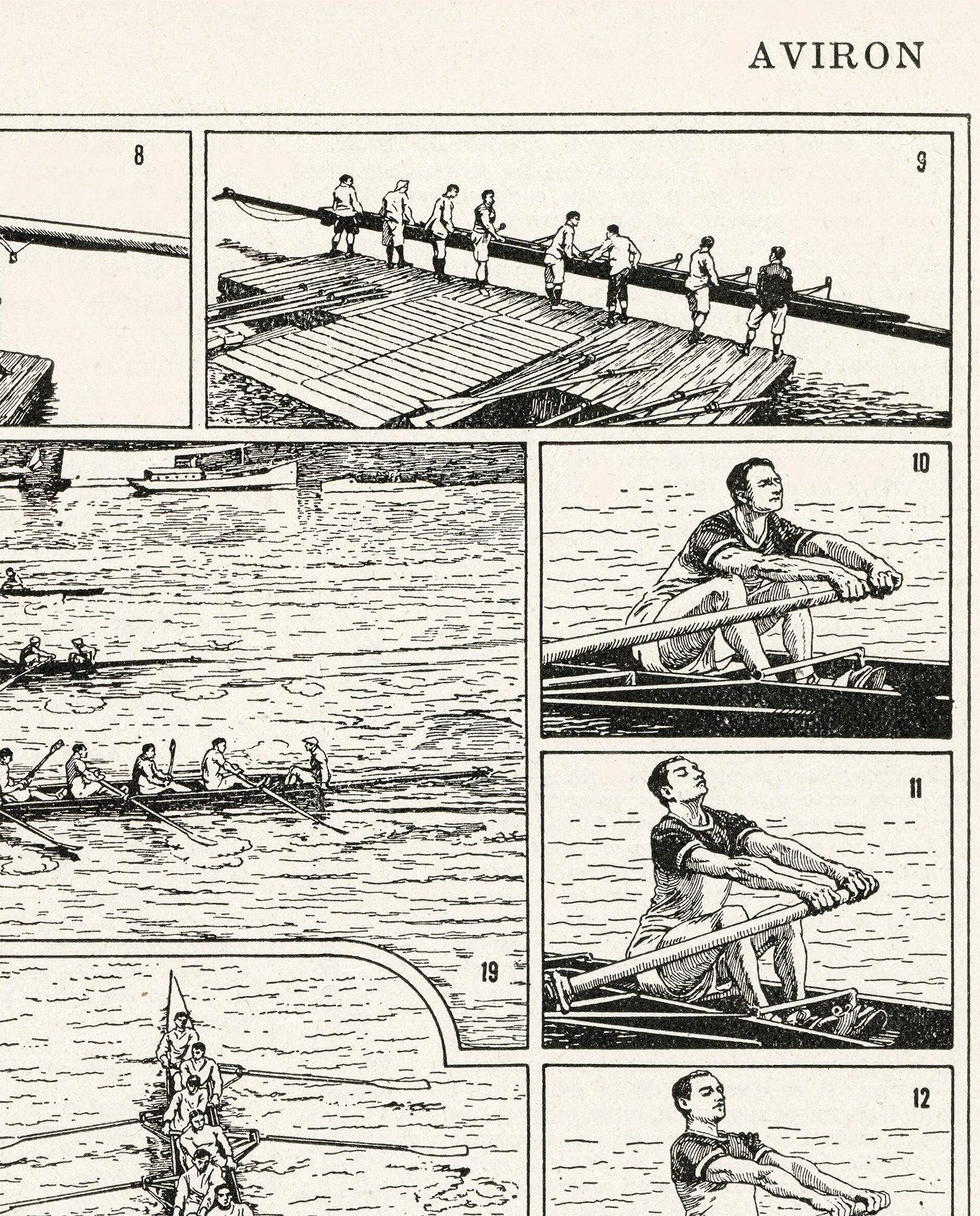 Large Personalized Rowing Art. Vintage Rowing Poster Rowing - Etsy UK