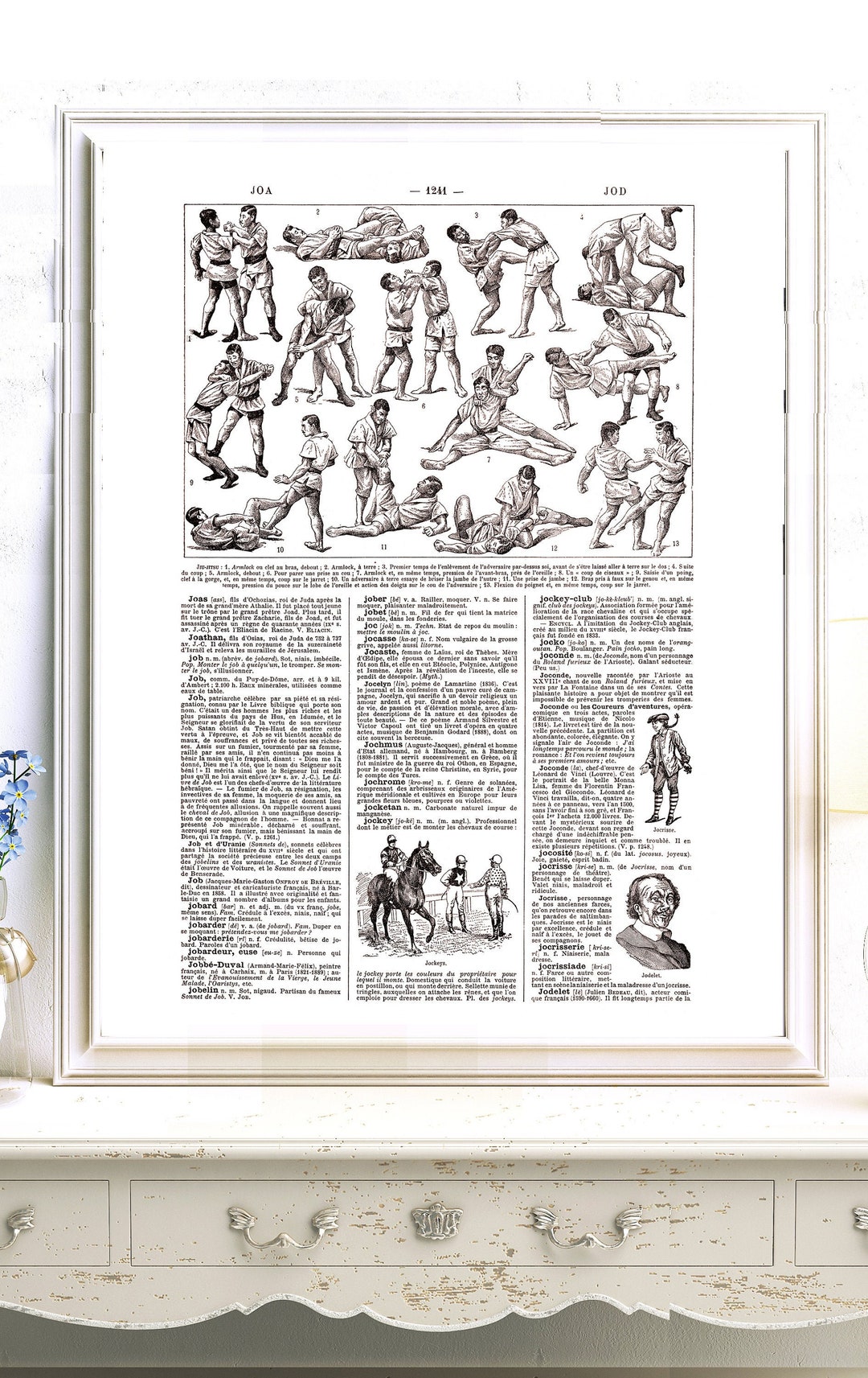 Large Jiu Jitsu Poster Vintage Reprint. Combat Sport Print Judo Poster ...