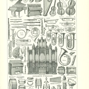 1922 Vintage Musical Instruments Poster. Music Wall Art Music Gift ...