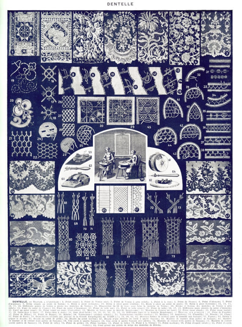 Lace Making Poster 1936 Vintage Lacemaking Print Lacemaker - Etsy