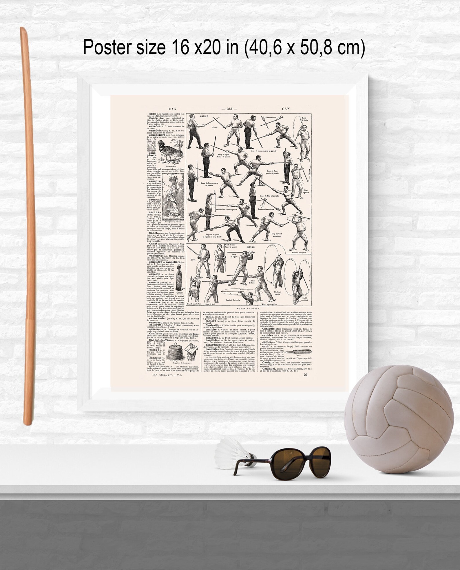 Large Stick Fighting Poster. Martial Arts Gift. Fencing Art. Combat ...