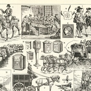 1936 Old Postal Service Print. Vintage Post Office Decor. Gift for ...