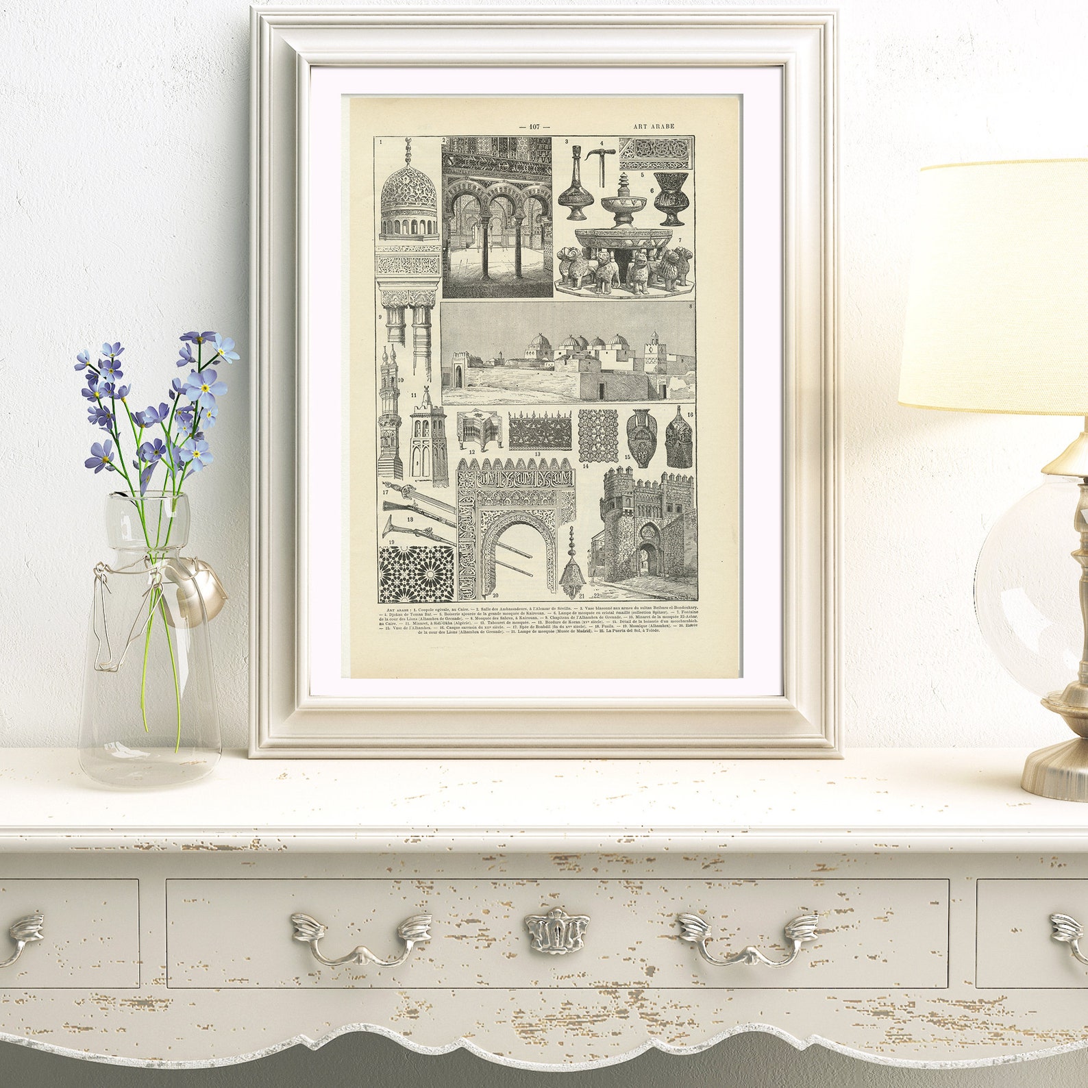 Arabic Art Print 1922 Antique Arab Culture Poster. Arabic - Etsy