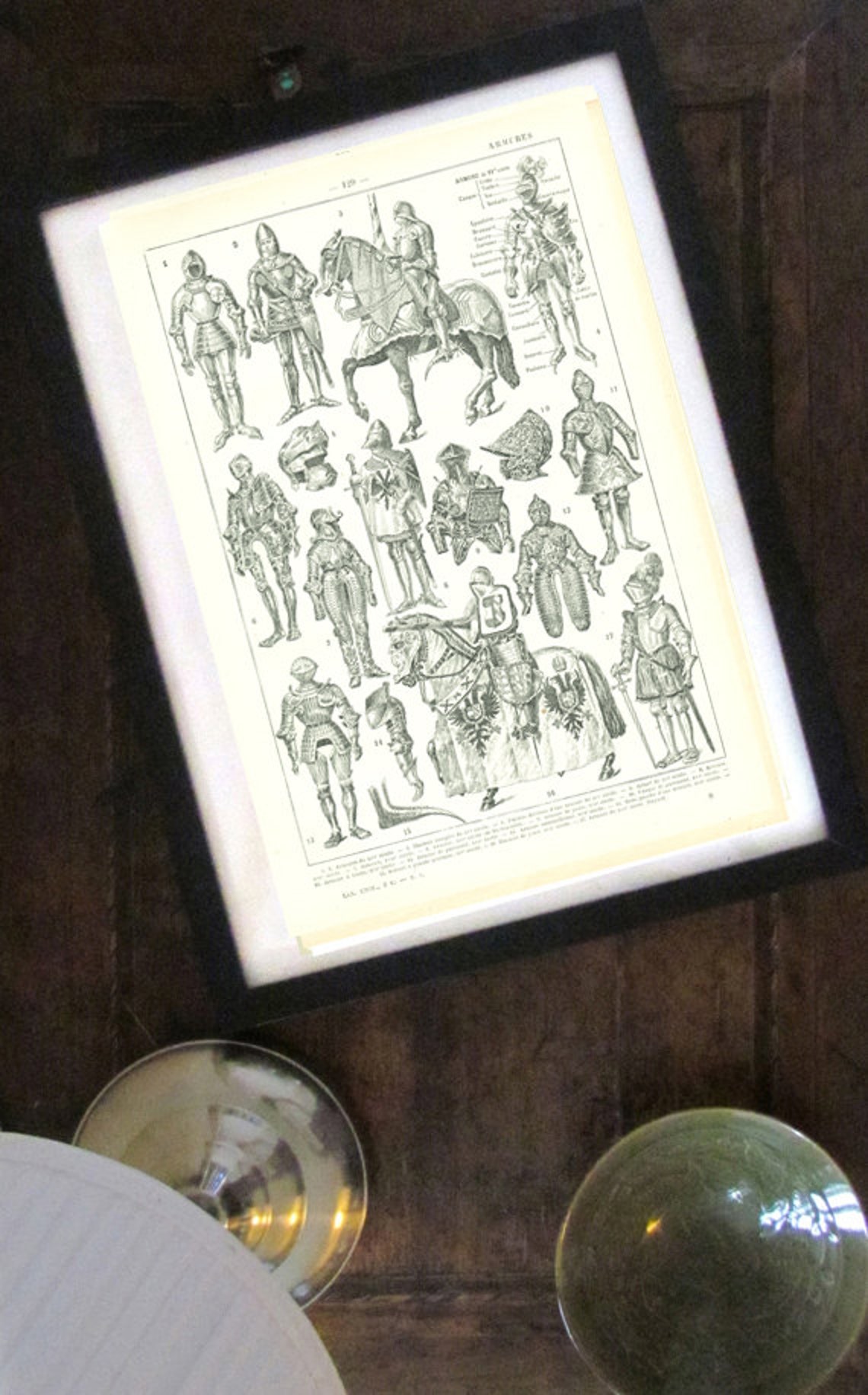 1922 vintage suit of armor print medieval armor poster Knight | Etsy