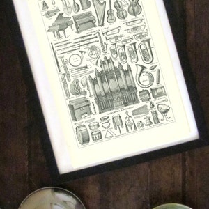 1922 Vintage Musical Instruments Poster. Music Wall Art Music Gift ...