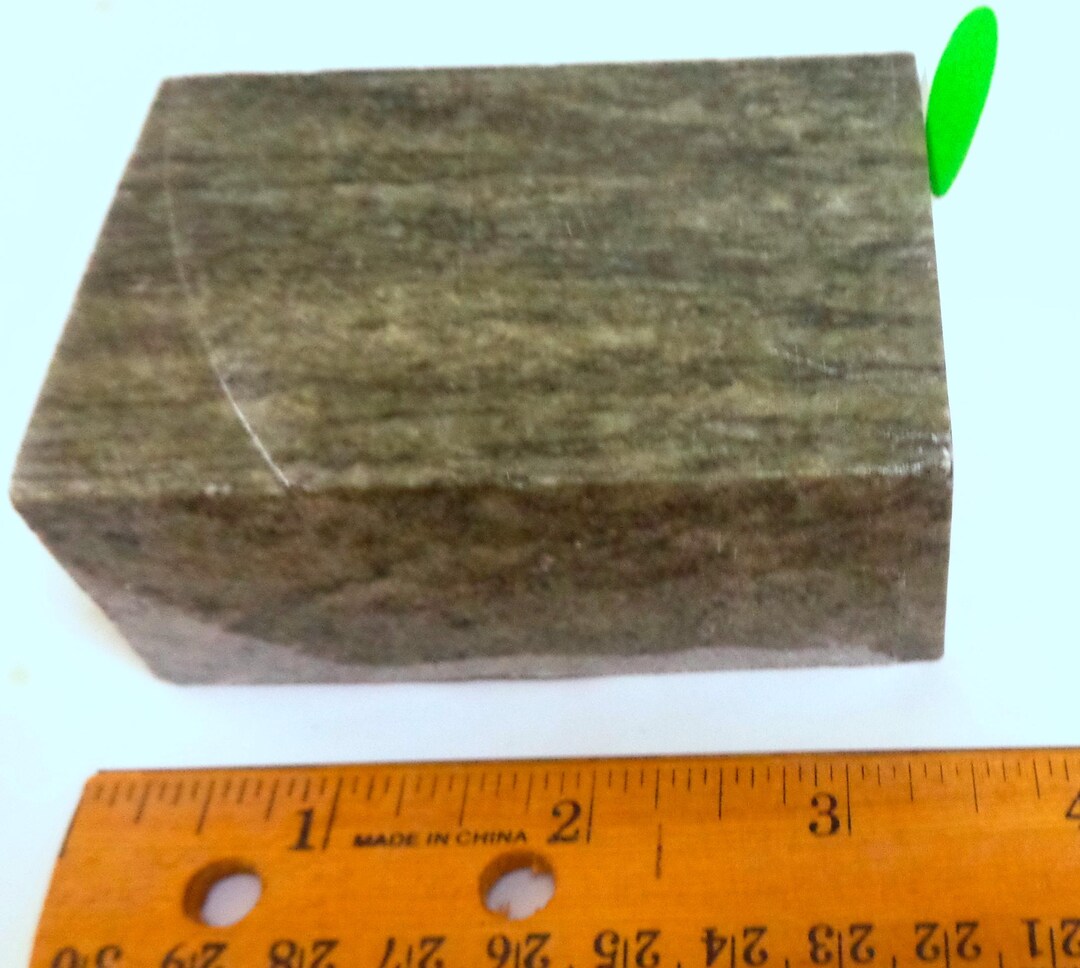 Large Gray Marbled Carving Stone, Soapstone for Peace Pipe, Soap Stone ...