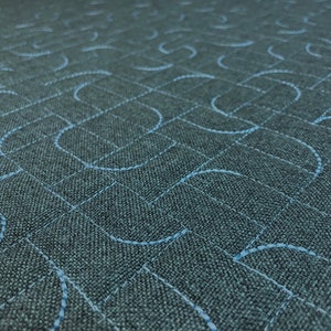 5 Yd Luum Arc Angle Proteus Blue Green Geometric Quilted Upholstery ...