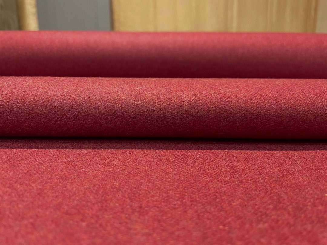 2.25 Yds Designtex Heather Currant Red Italian Woven Wool Upholstery ...