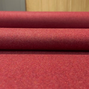 2.25 Yds Designtex Heather Currant Red Italian Woven Wool Upholstery ...