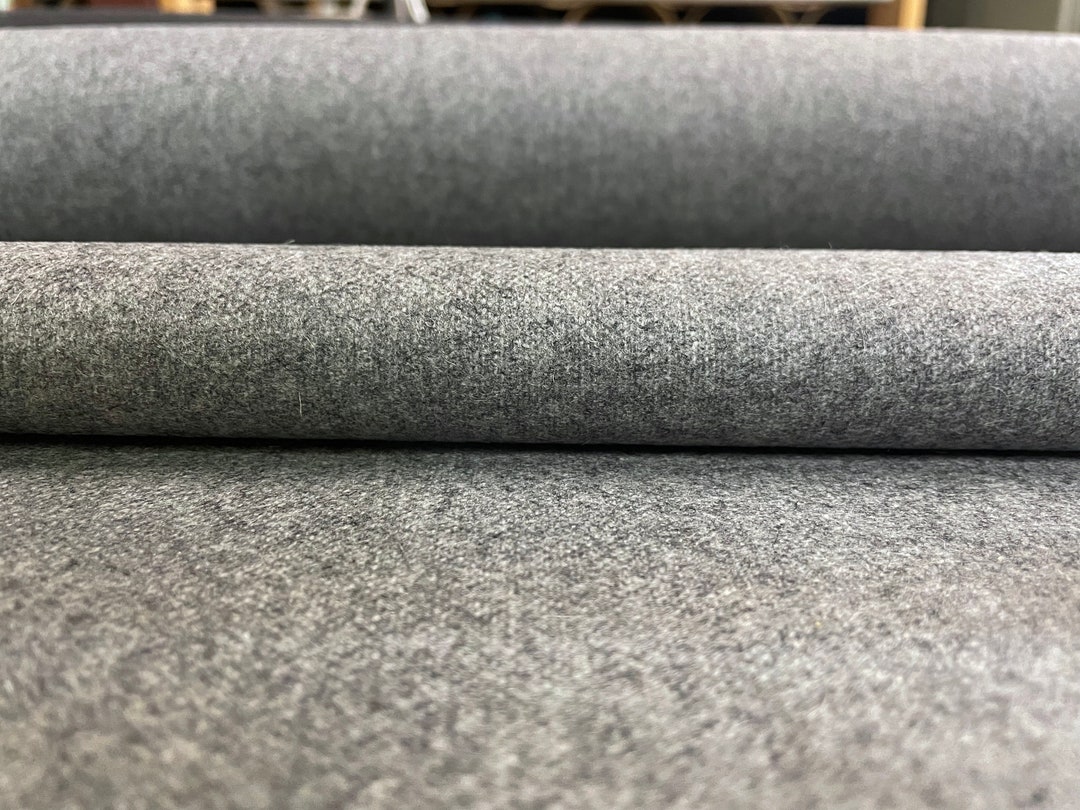 4.125 Yds Designtex Heather Stone Gray Italian Wool Upholstery Fabric ...