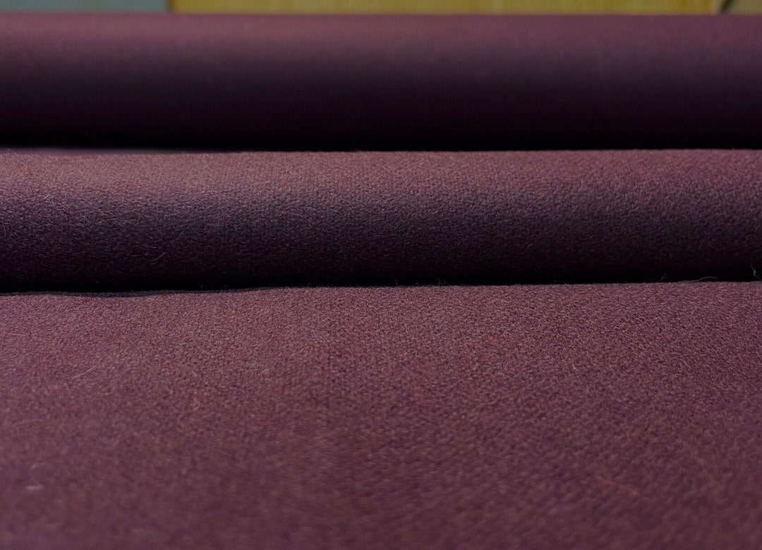 1.125 Yds Designtex Heather Concord Dark Purple Italian Wool Upholstery ...