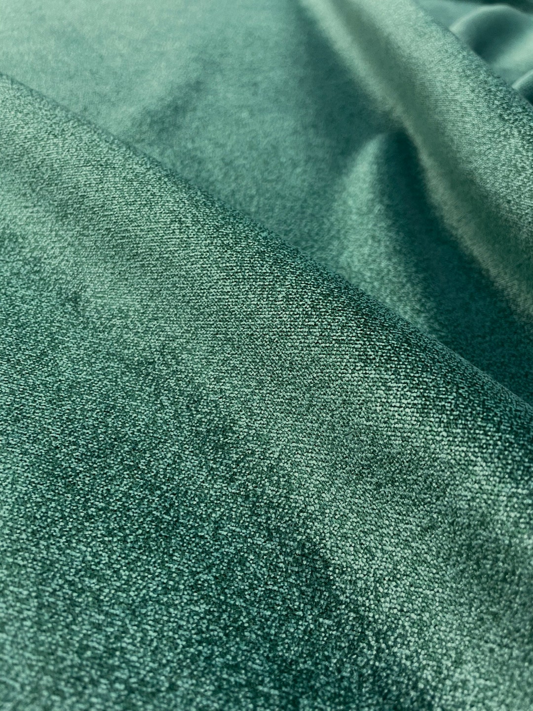 8.5 Yds Architex Lusso Klein Emerald Green Velvet Upholstery Fabric - 2 ...