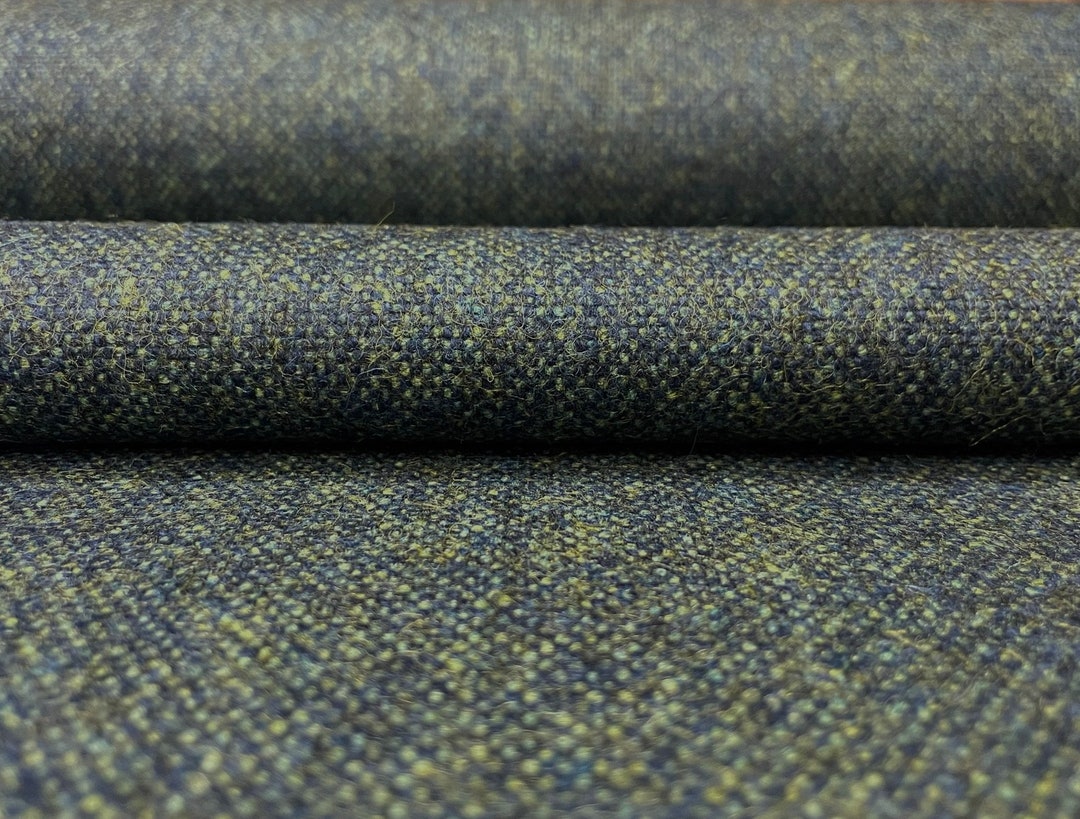 10 Yards Maharam Beck Malachite Green Blue & Yellow Woven Wool Blend ...