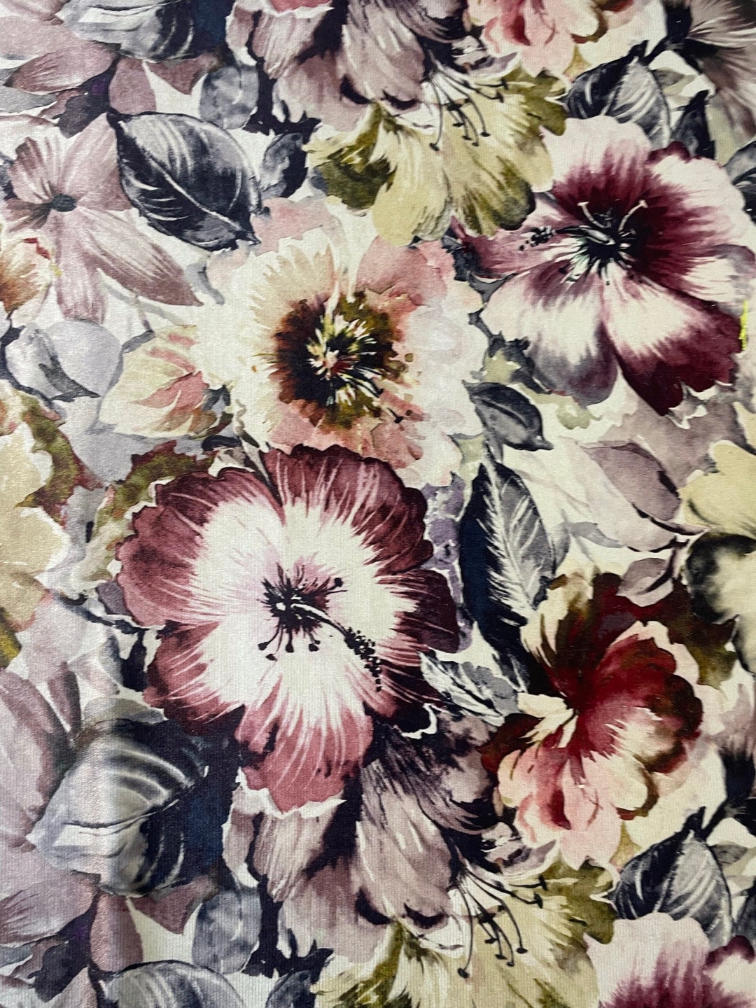 15.625 Yards Carnegie Infinity Flora Large Pattern Floral Velvet ...