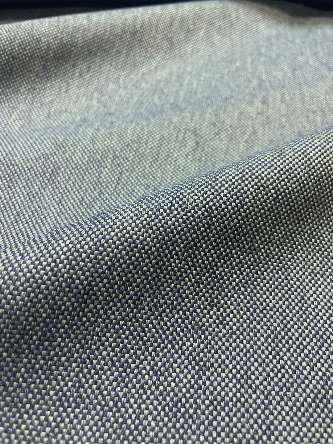 7.25 Yds Camira Rivet Hammer Blue & Gray Green Polyester Upholstery ...