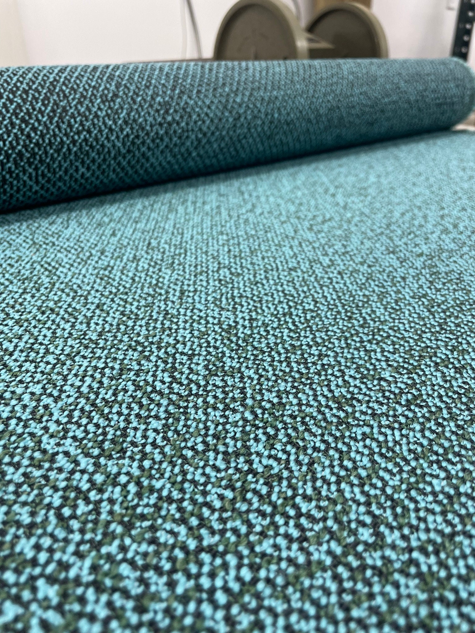 2.875 Yds Luum Haptic Aquifer Blue Textured German Upholstery Fabric ...