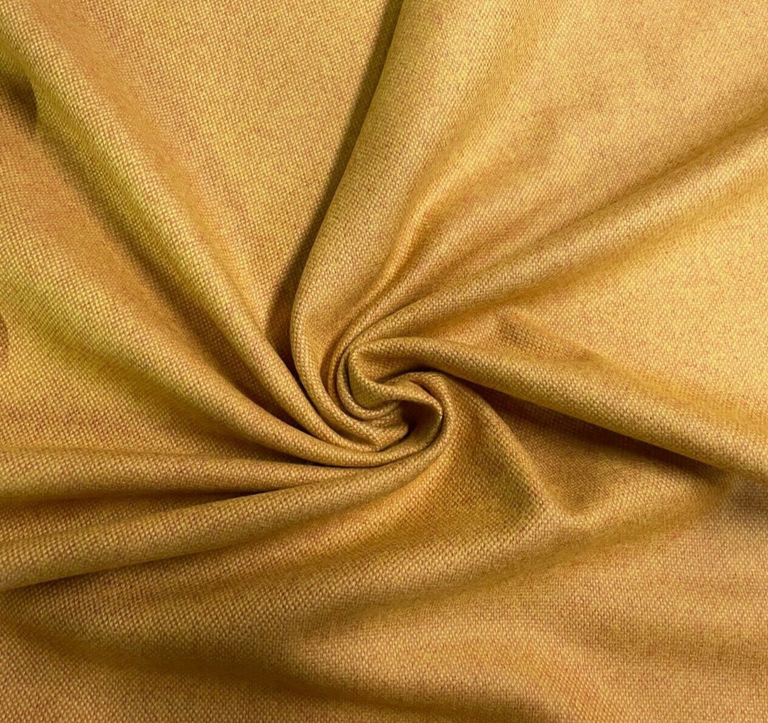 1.375 Yds Maharam Beck Lambic Yellow Woven Wool Blend Upholstery Fabric ...