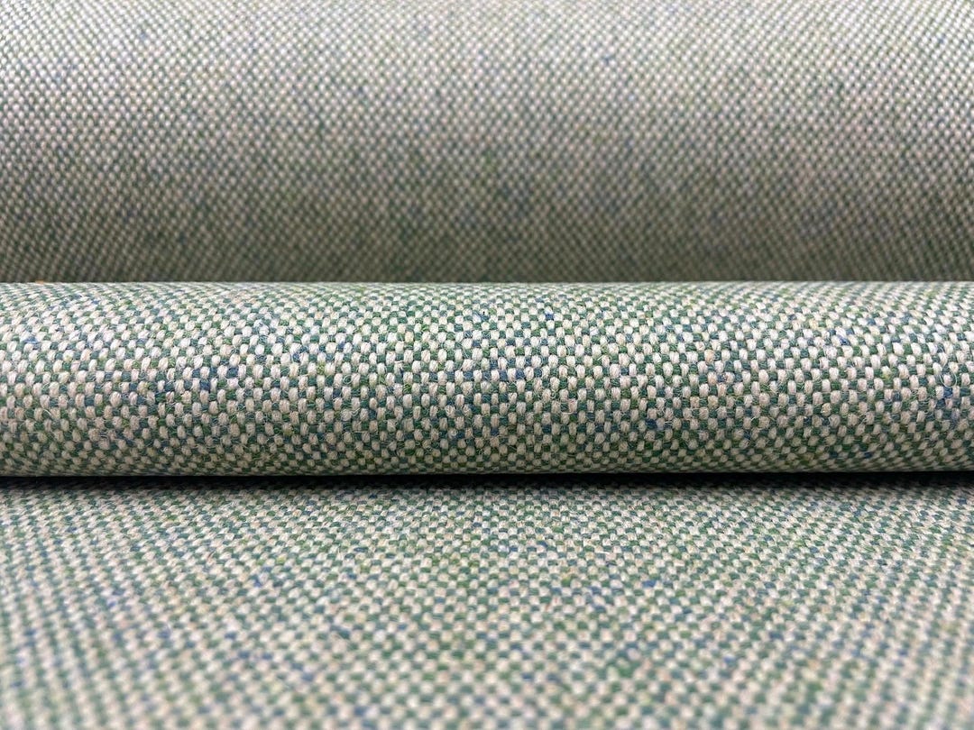 6 Yds Camira Main Line Flax Monument Green & Beige Wool Upholstery ...