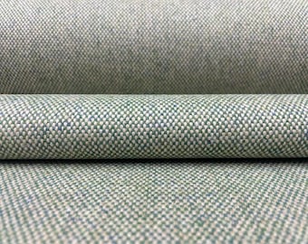 4.125 Yds Camira Main Line Flax Shadwell Navy Blue & Ecru Woven Wool ...