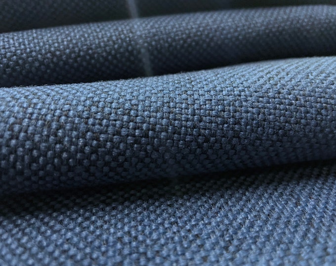 7.625 Yds Maharam Mode Denim Blue Polyester Hopsack Upholstery Fabric ...
