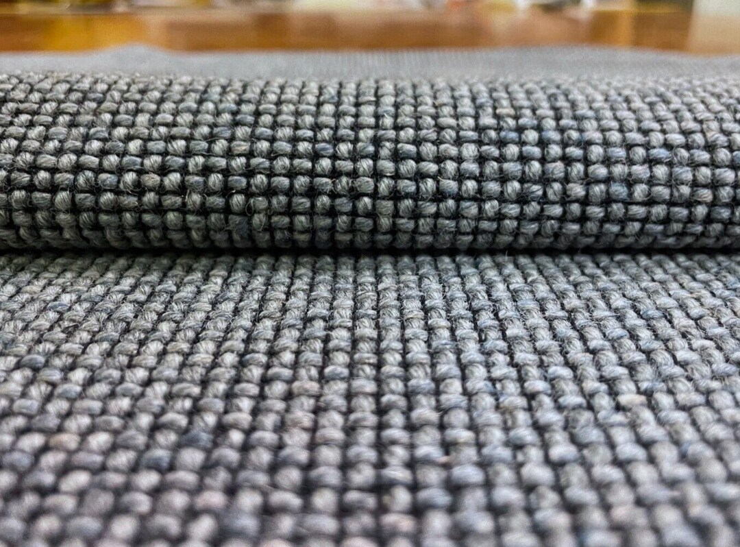 5.25 Yd Camira Craggan FLAX Scree Gray Nubby Wool Upholstery Fabric ...