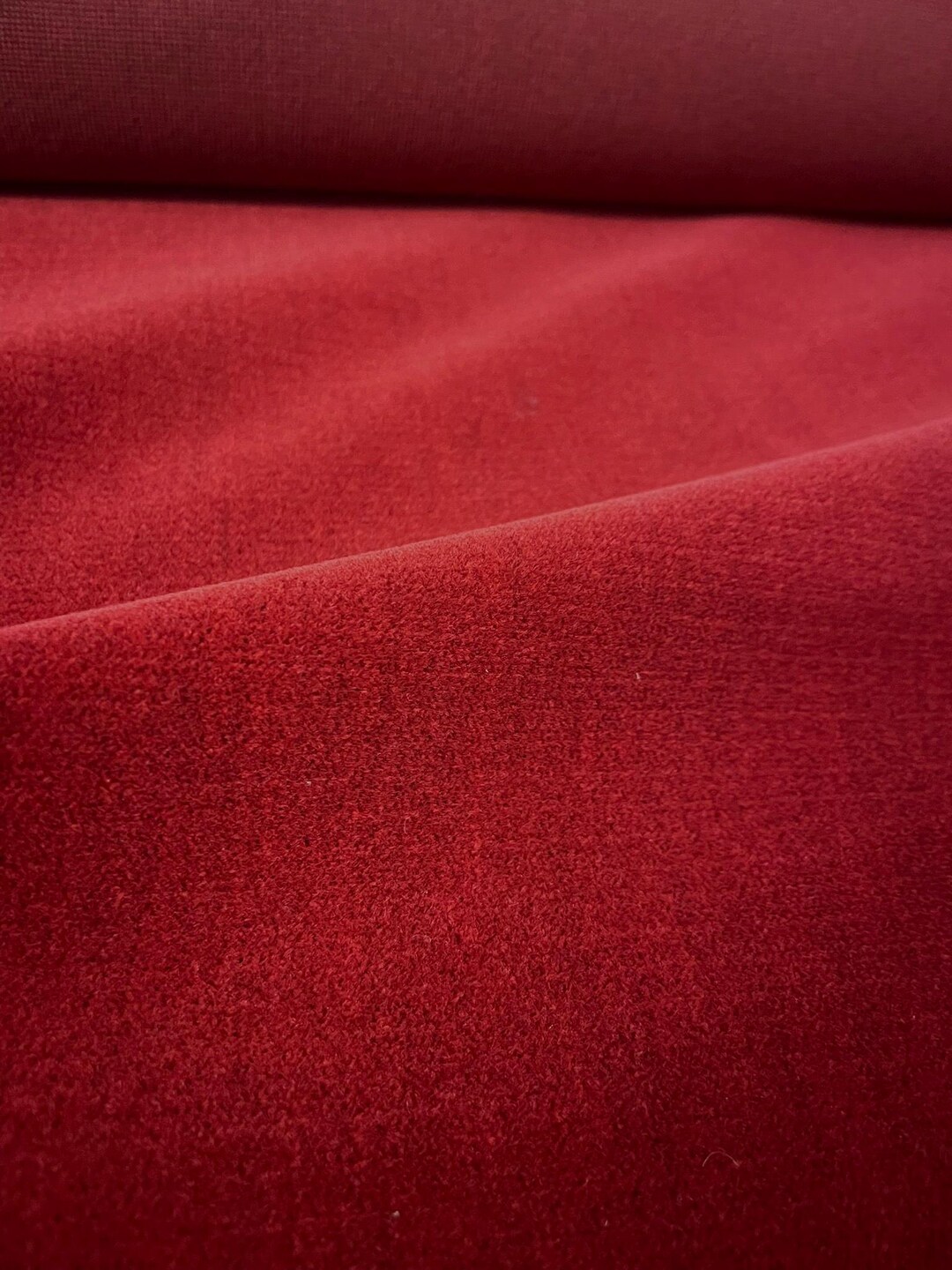 1.75 Yds Carnegie Infinity Plush Red German Velvet Upholstery Fabric ...