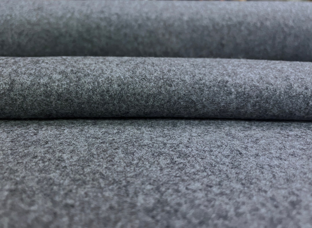 2.25 Yds Steelcase Rothesay Graphite Heather Gray MCM Wool Upholstery ...