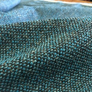 7.5 Yds Luna Textiles Bungalow Snorkel Blue Textured MCM Upholstery ...