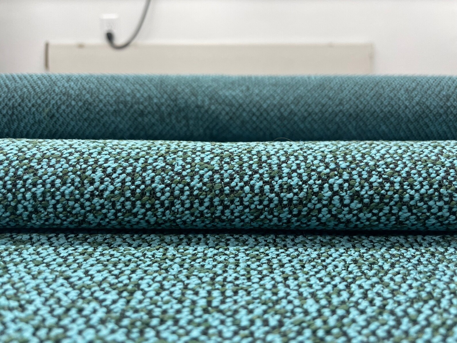 2.875 Yds Luum Haptic Aquifer Blue Textured German Upholstery Fabric ...