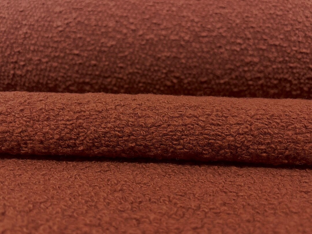 3.625 Yds Luum Super Shearling Cedar Orange Wool Blend Boucle ...