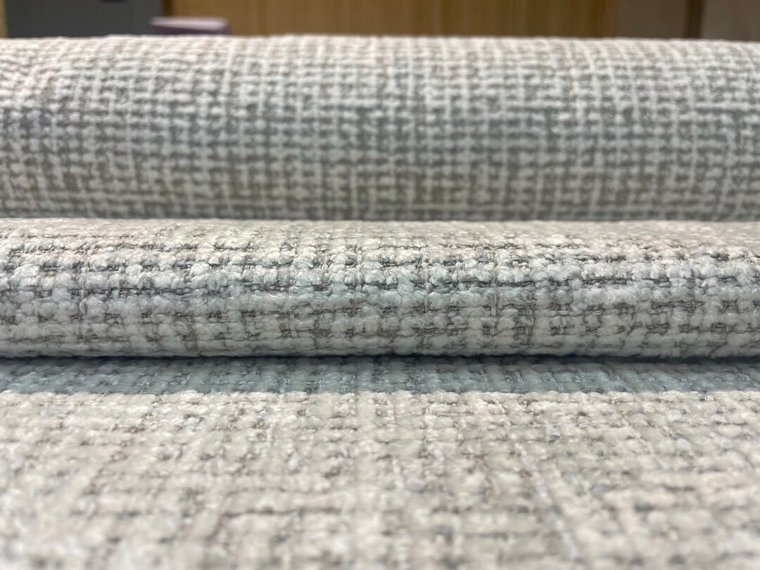3 Yds Designtex Big Texture Stone White Chenille Upholstery Fabric MSRP ...
