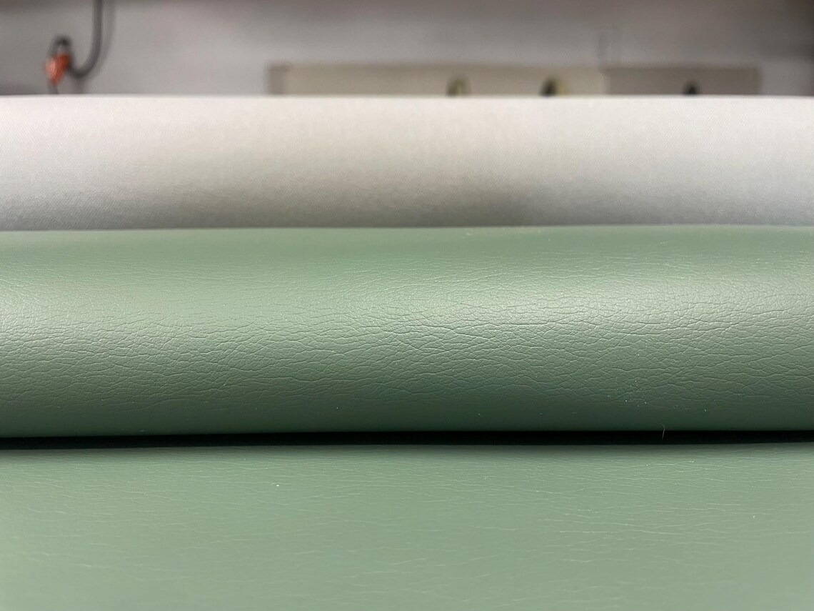 2.75 Yds Ultrafabrics Ultraleather Herbal Mist Green Faux Leather ...