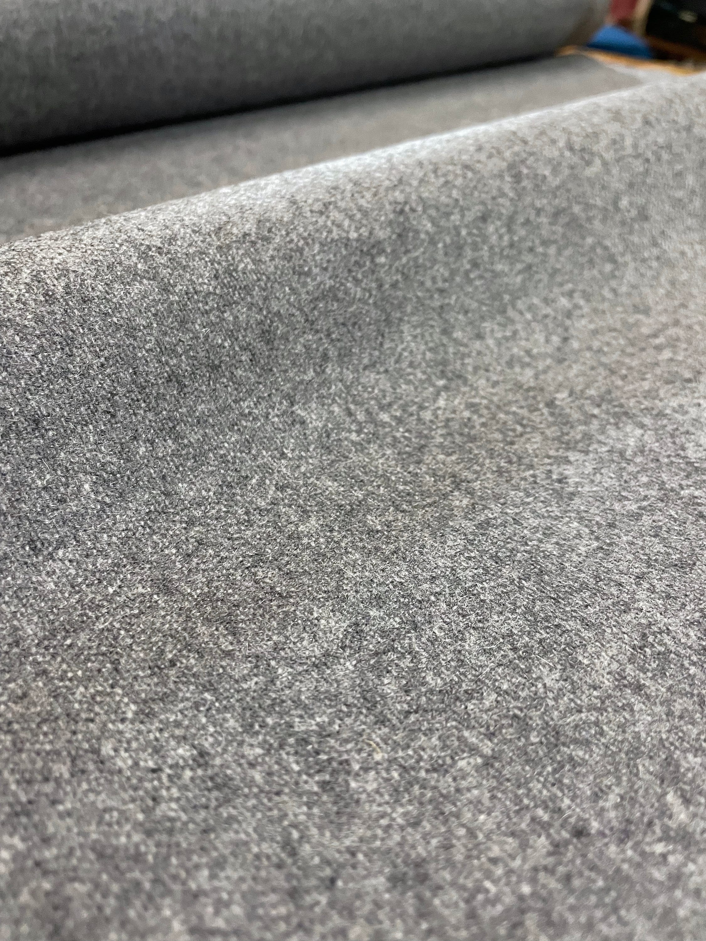 3.5 Yds Designtex Heather Stone Gray Italian Wool Upholstery Fabric ...