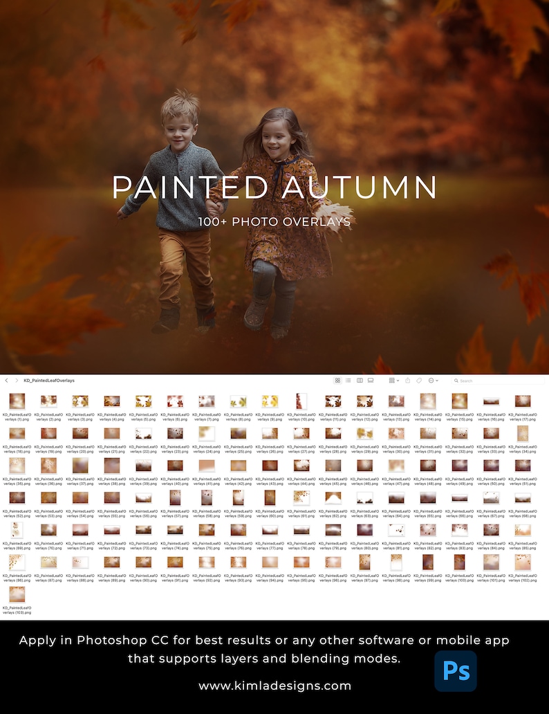 100 Painted Autumn Photo Overlays Fall Digital Backdrop - Etsy