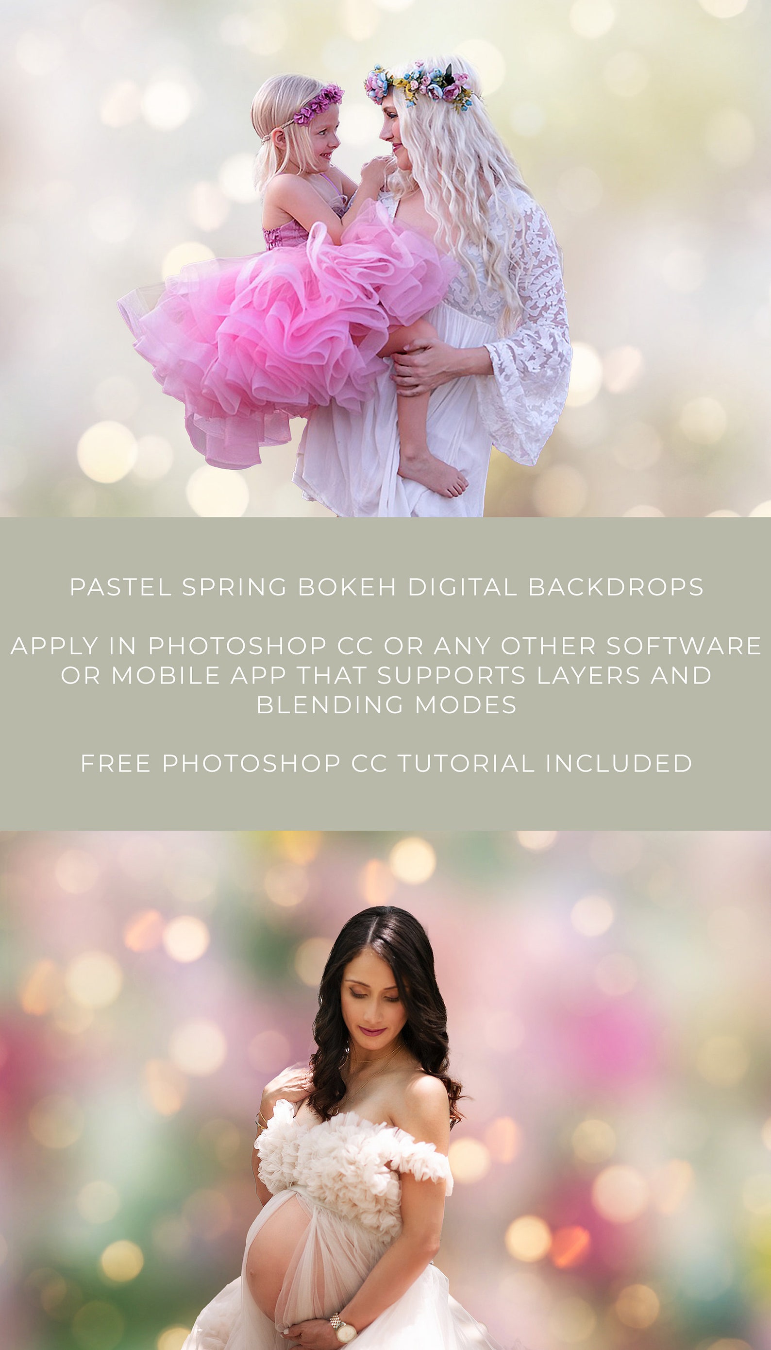 20 Pastel Spring Bokeh Digital Backdrops Spring Photo | Etsy